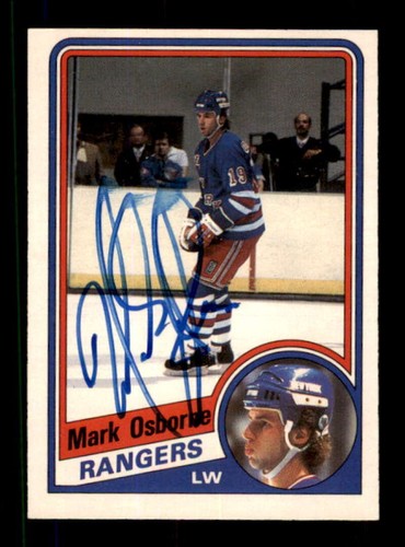 1984-85 O-Pee-Chee #148 Mark Osborne AUTOGRAPHED!!! NY Rangers 543904 ...