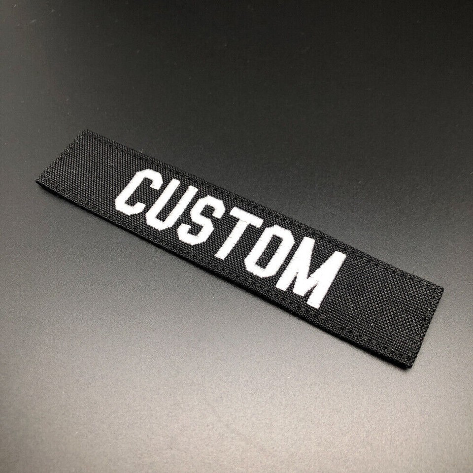 Custom Name Tape Embroidery Patch Brand Fold Tactics Military Hook and ...