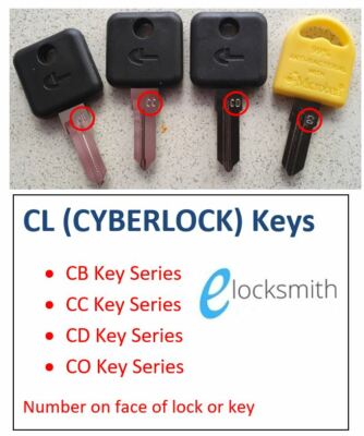 CL Cyberlock Cabinet Letterbox Lock Blank Key or Cut to Code Number CB ...