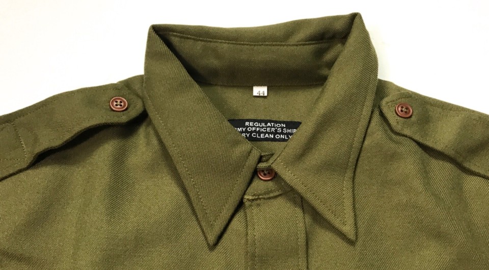 WWII US ARMY INFANTRY OFFICER M1937 M37 COMBAT FIELD WOOL SHIRT-SIZE 5 ...