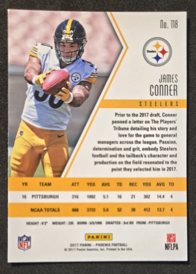 2017 Panini Phoenix James Conner Color Burst Parallel SP RC ARIZONA ...