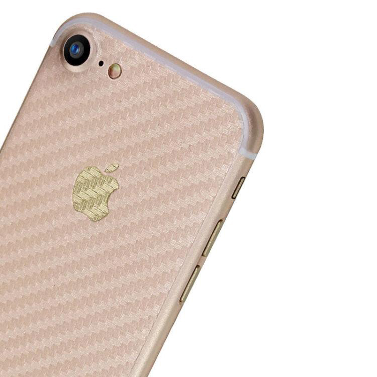 iPhone 7 / 7 Plus Back Sticker Film Transparent Carbon Fiber Skin - 2x ...