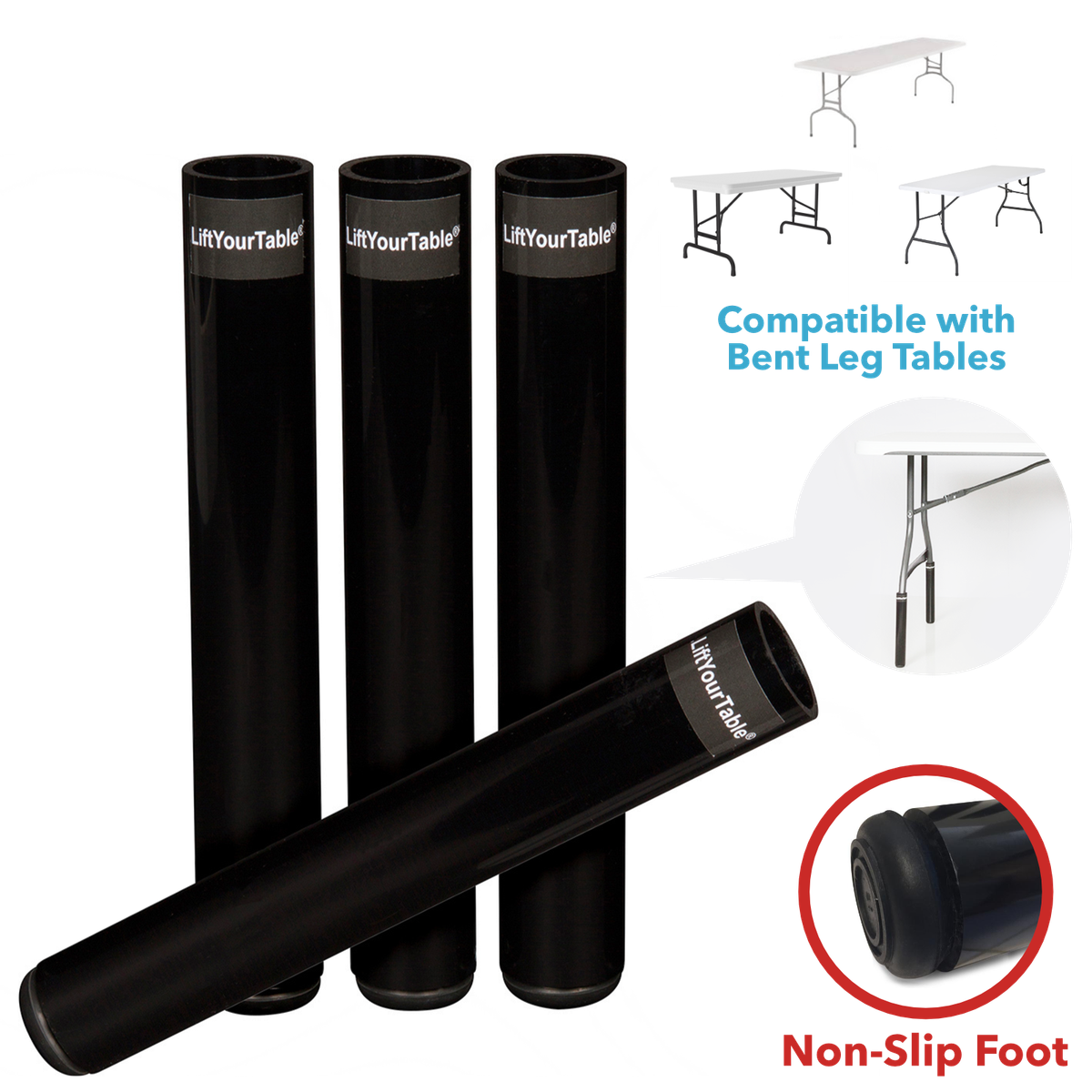 Table Leg Extenders 4 Pcs Table Leg Extenders For Folding Tables, 4