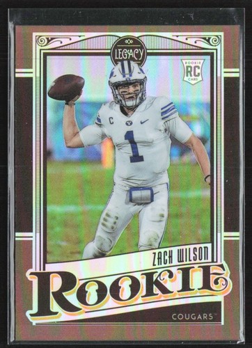 Zach Wilson 2021 Panini Legacy Premium Edition Bronze RC /100 #143 BYU ...