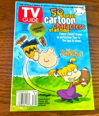 TV GUIDE 50TH YEAR August 3-9 2002 - 50 Greatest Cartoon Characters ...