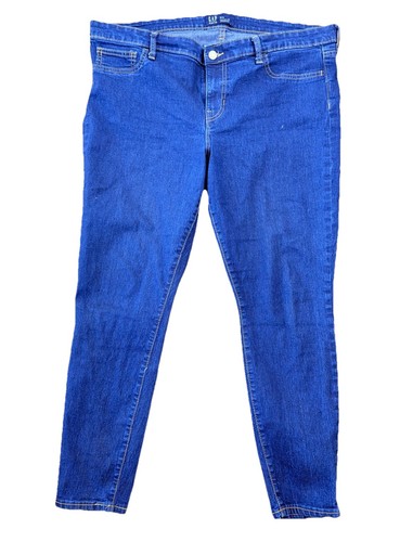 GAP Denim High Rise Universal Legging Denim Jeans Women Sz 16 / 33 Long ...