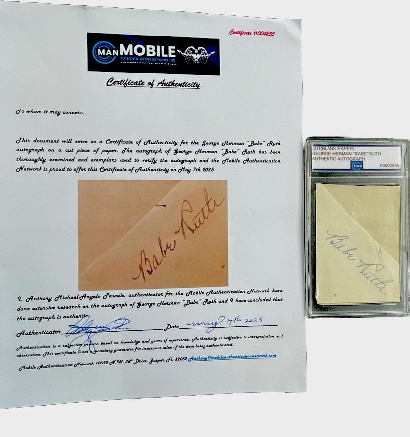 BABE RUTH Signed Autograph Cut 2x3. Authenticated | eBay