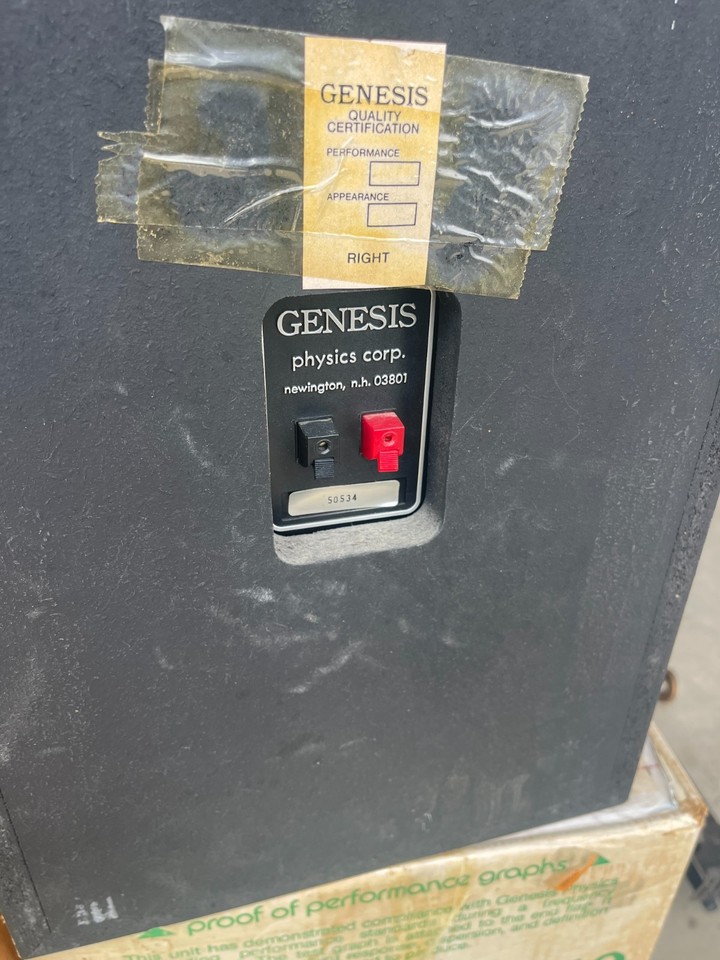 Pair of Vintage Genesis 10 Speakers Both in Original Boxes | eBay