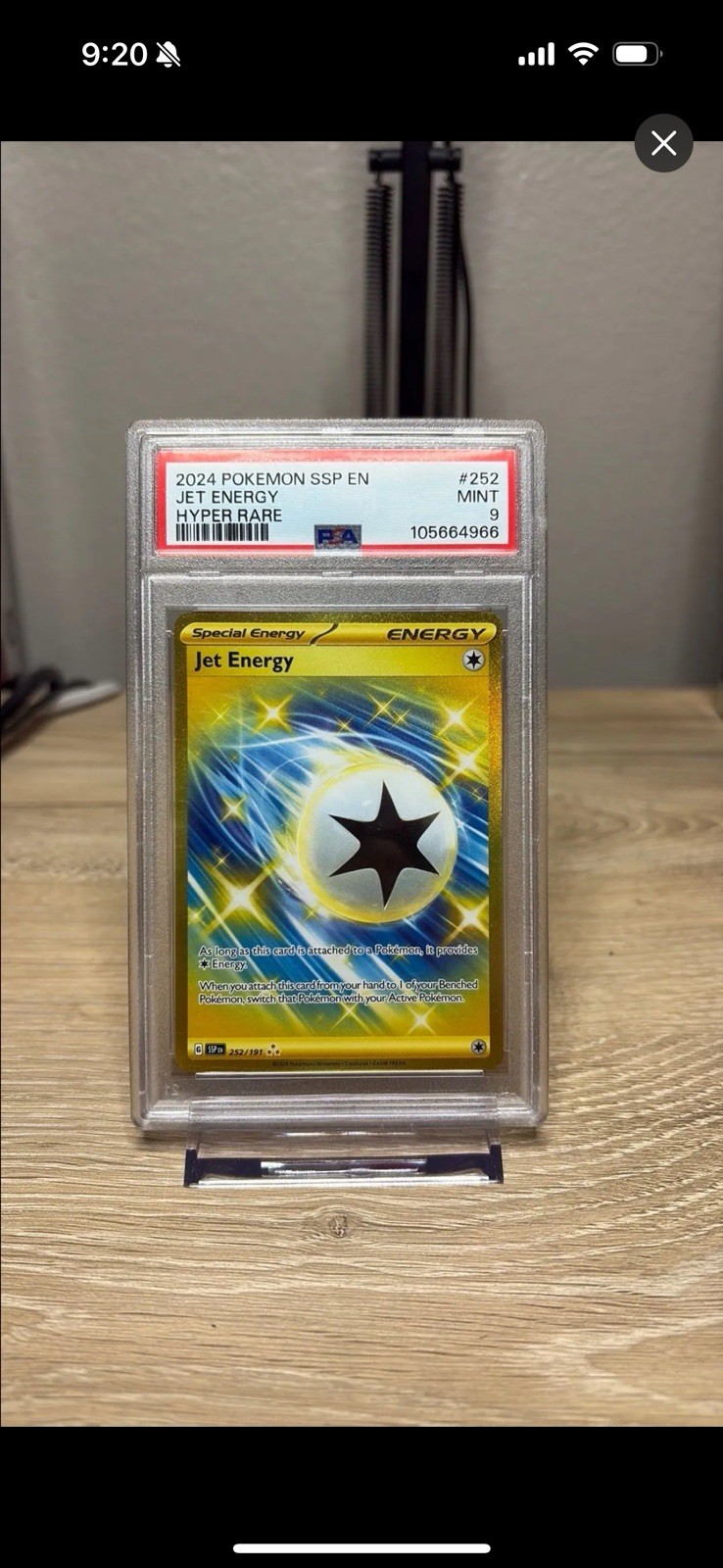 Pokemon TCG Jet Energy 252/191SV08: Surging Sparks Holo Hyper Rare Card ...