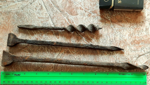 Ancient Drill Tool Vintage antique Century handicraft Artifact Iron Set ...