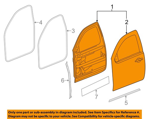 GM OEM 14-19 Sierra 1500 Front Door Door Components-Door Shell 84208316 ...