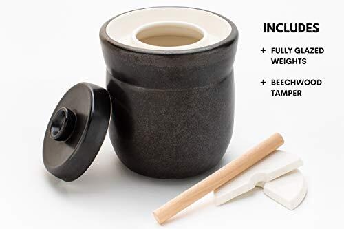 Fermentation Crock With Weights Ceramic Sauerkraut Pickling Crock ...