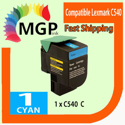 1x Lexmark C540A1CG CYAN Toner C540n C543 C544dn C544dw C546 X543dn ...