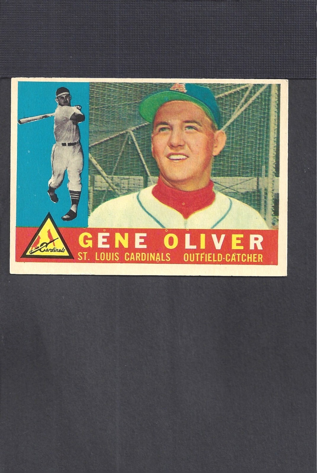 1960 TOPPS SET BREAK #307 GENE OLIVER-2--CARDINALS--NO CREASES--EX/EX ...
