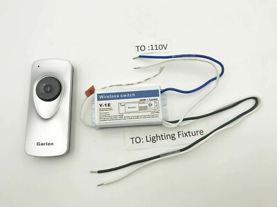 Wireless Remote Switch For AC 110V Relay RF Remote Control Lighting ...