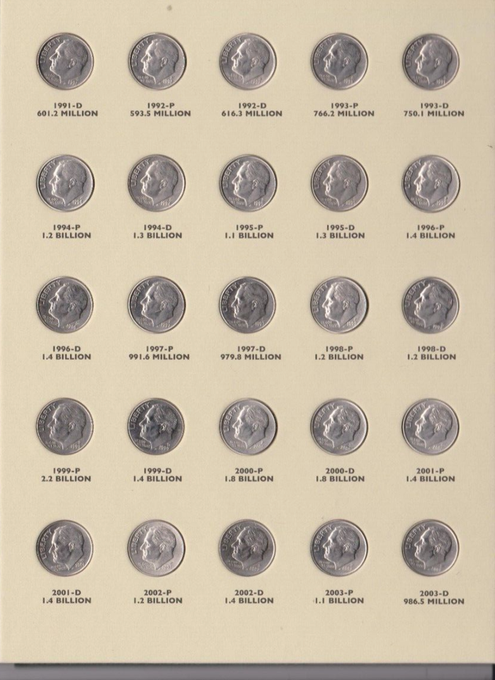 1946-2023 Complete Roosevelt Dime Set with Silver & P&D&S Mints | eBay