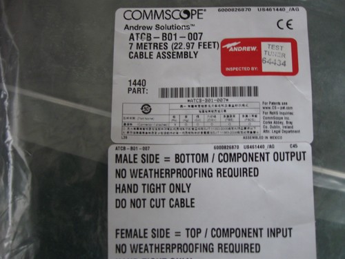 NEW COMMSCOPE TELETILT AISG REMOTE ELECTRICAL TILT CONTROL CABLE ATCB ...