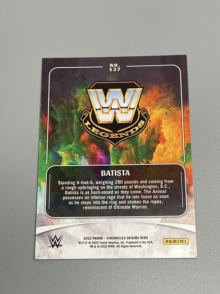 Batista 2022 Panini Chronicles WWE Origin #137 | eBay