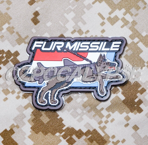 Fur Missile PVC Patch - K9 canine dog pet military tactical army seal ...