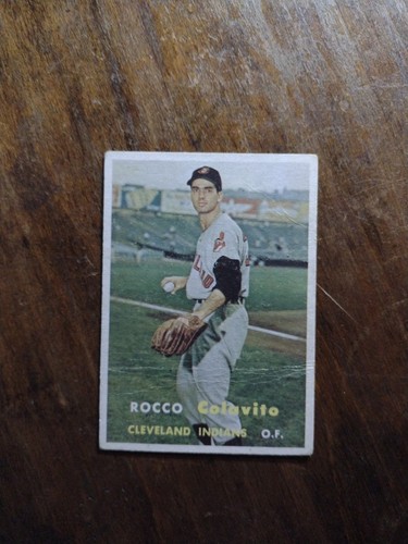 1957 Topps #212 Rocky Colavito ROOKIE Cleveland Indians Centered Read L ...