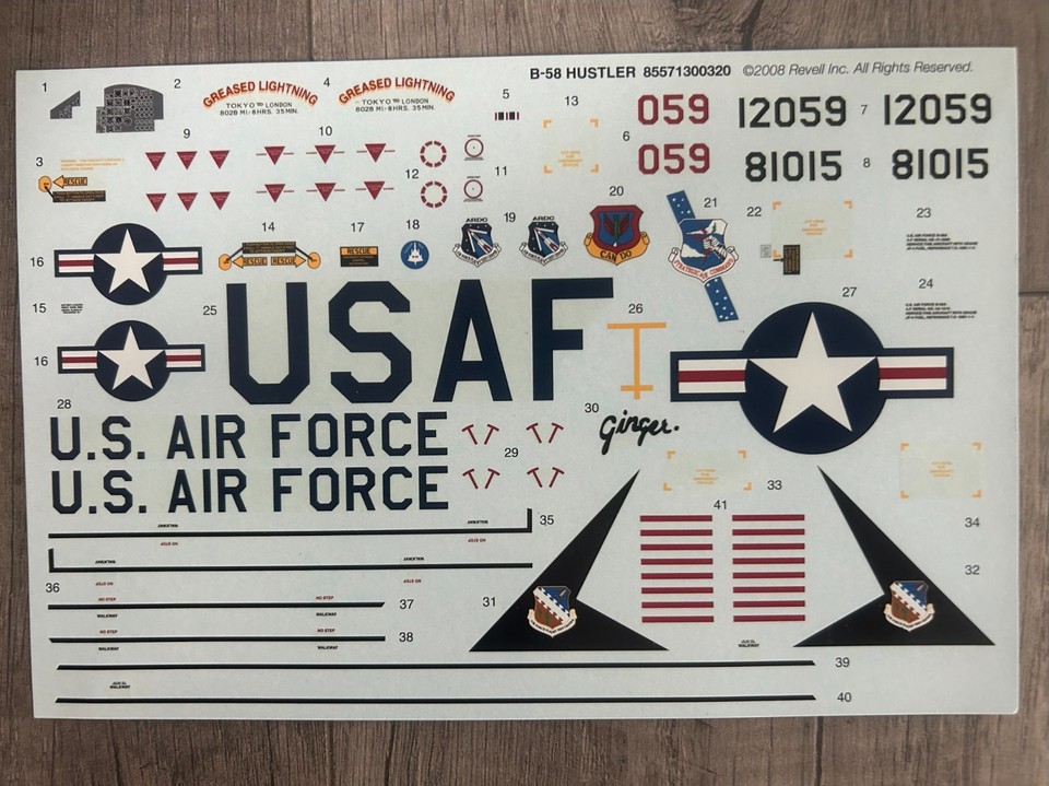 MONOGRAM #85-5713 1/48 B-58 Hustler SAC Delta Wing Bomber | eBay
