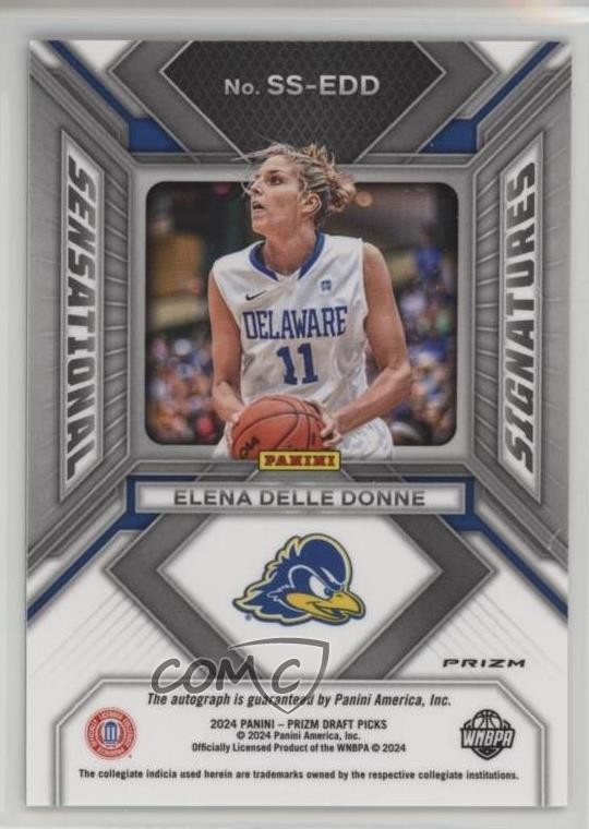 2024 Prizm Draft Picks Sensational Signatures Silver Elena Delle Donne ...