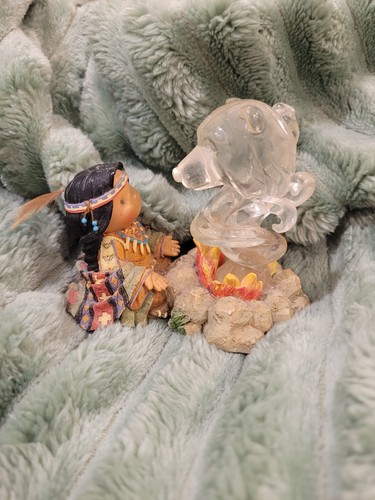 Vintage Enesco Friends Of The Feather Figurine Spirit Of Wisdom Indian ...