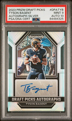 PSA/DNA Tyson Bagent 2023 SILVER Prizm Draft Picks Bears RC Rookie AUTO Mint 9 | eBay