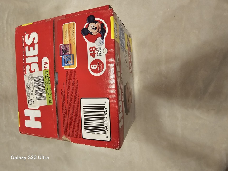 Vintage Huggies Size 6 Snug & Dry Diapers Boxed Mickey Design 48 Count ...