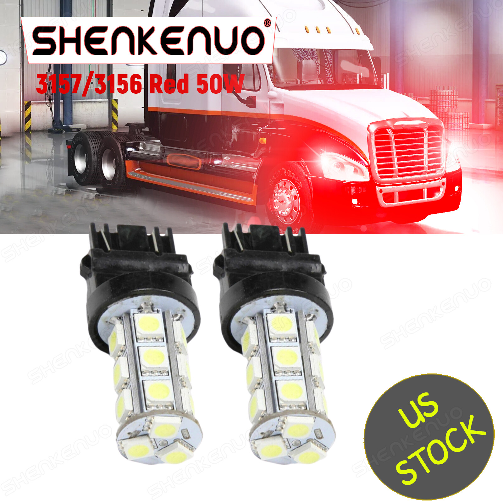 For Freightliner Cascadia 2008-2017 LED Front Turn Signal Light 3157 ...