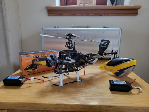 Align T Rex 250 RC Helicopter -BNF with Flight Case & Extra Canopy + 2 ...