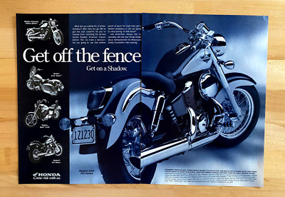 1997 Print Ad Honda Shadow A.C.E. 750 Deluxe Get Off The Fence | eBay