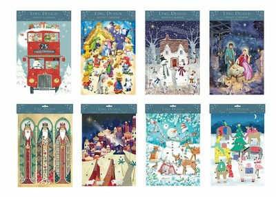 Ling Large Advent Calendars 340 x 250 mm religious & traditional white ...