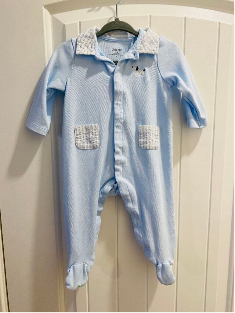 Male Little Me Baby Clothes Jumpsuit 9M Blue White | eBay