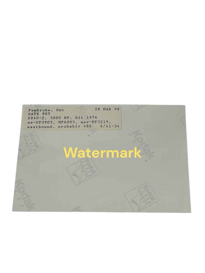 GATX 903 Train SD40-2 Eastbound Pembroke Ontario Real Photo 1998 | eBay