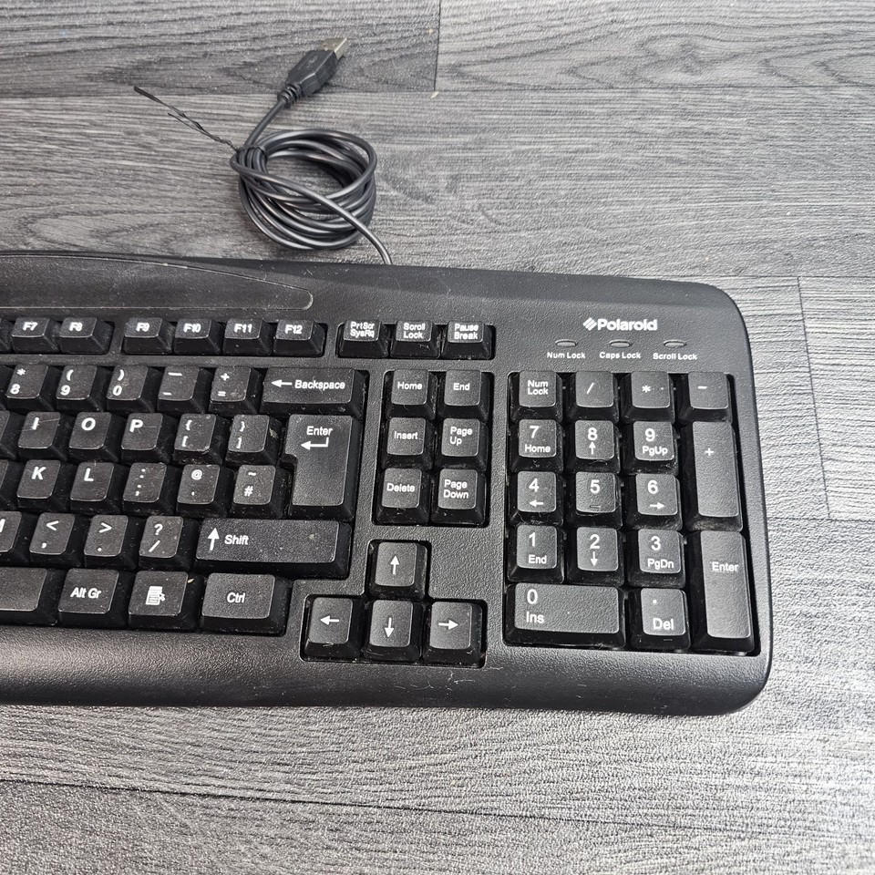 Polaroid HK2026 Wired USB Keyboard – Full Size with Number Pad – Black ...