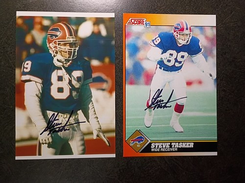 STEVE TASKER 2 Hand Signed Autograph Photo S - NFL FOOTBALL 7 TIME PRO ...