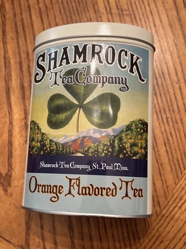 Shamrock Tea Company Tin Great For St. Patrick's Day Display 6 X 4.25 ...