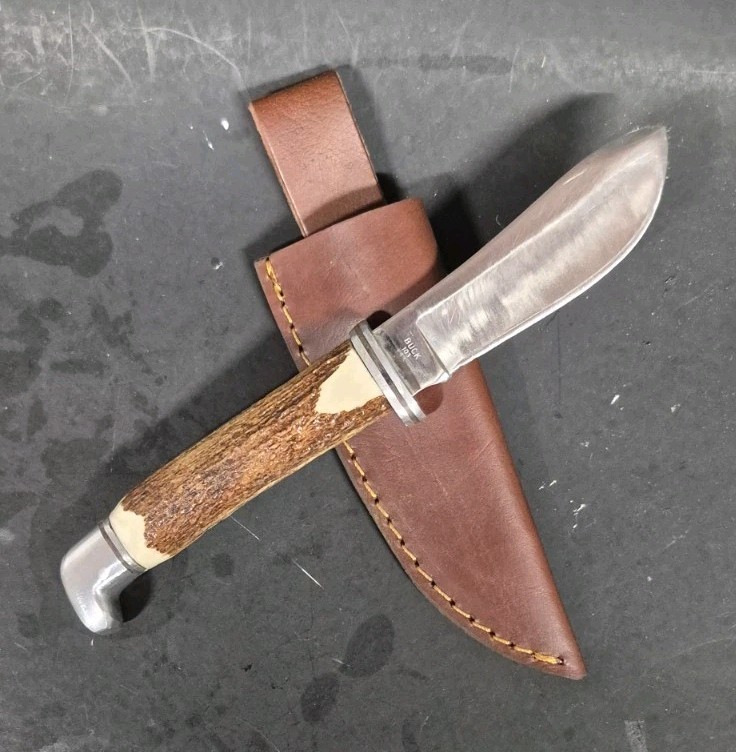 Buck 103 Skinner Knife Stag Antler 1972-86 Vintage Custom | eBay