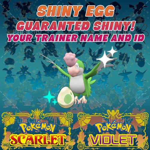SQUAWKABILLY POKEMON SCARLET VIOLET SHINY EGG 6 IV PICK ANY FORM | eBay