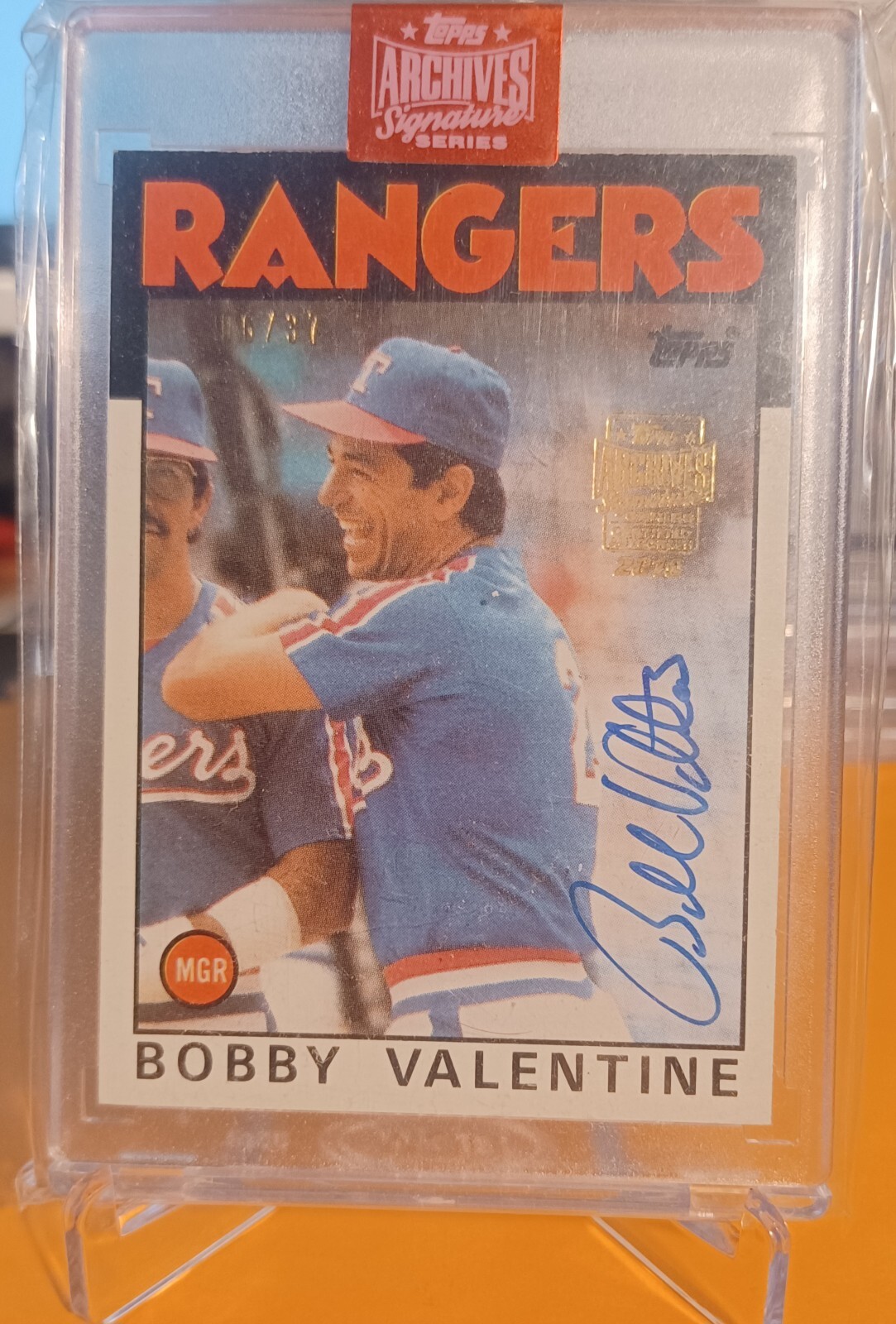 2018 Topps Archives Bobby Valentine 06/37 Texas Rangers | eBay