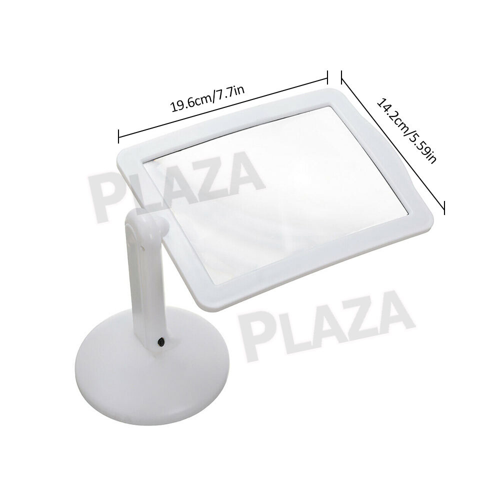 Desk Magnifier Magnifying Glass Holder LED Light Tool Large Lens ...