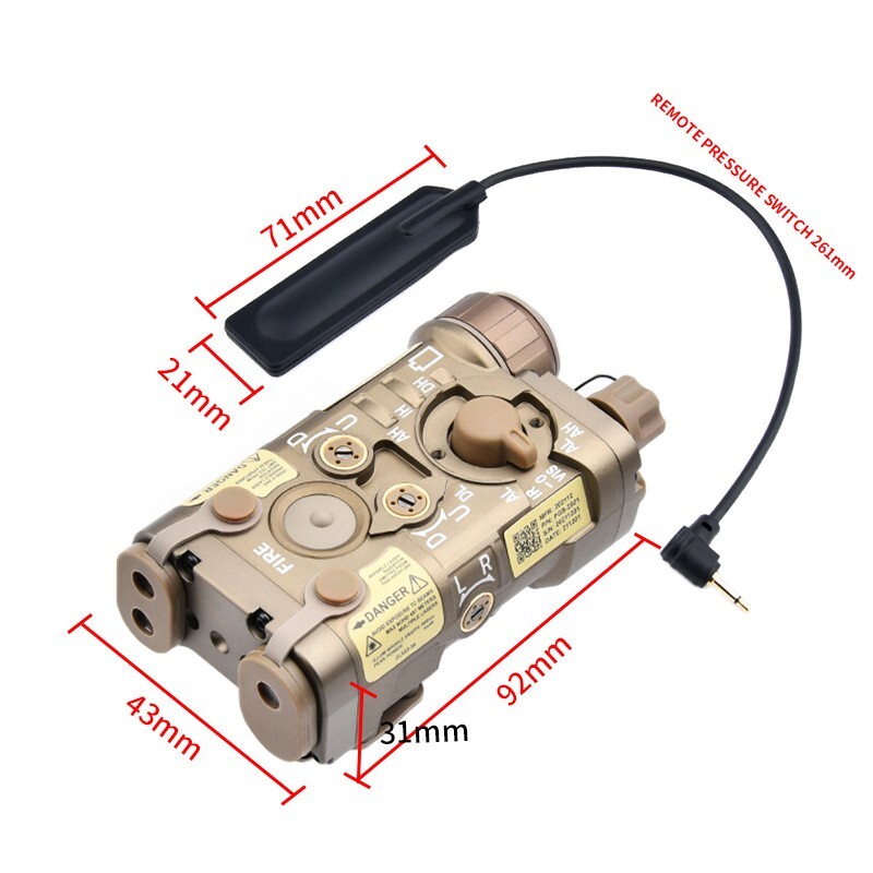 WADSN Metal NGAL Red Green Dot Laser Sight IR Ray Hunting Weapon Laser ...