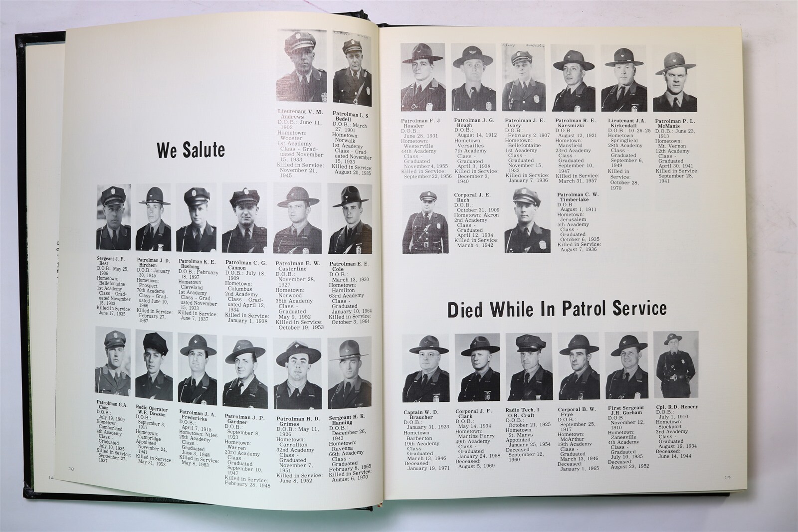 Ohio State Highway Patrol 1970 Yearbook Police Department History Book ...