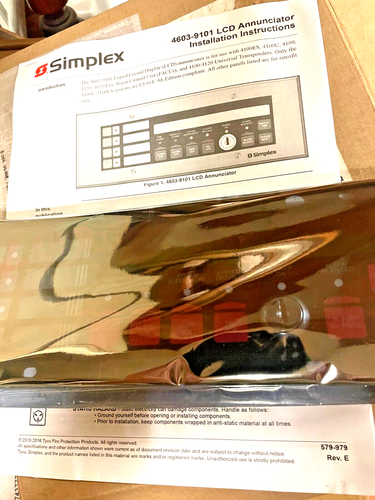 Simplex 4603-9101 LCD Annunciator with 565-078 CPU Memory for sale ...