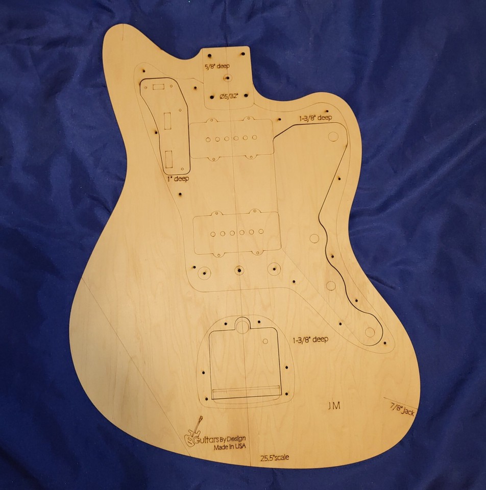 Jazz Master Guitar Body And Pickguard Router Template Set JM1 | eBay