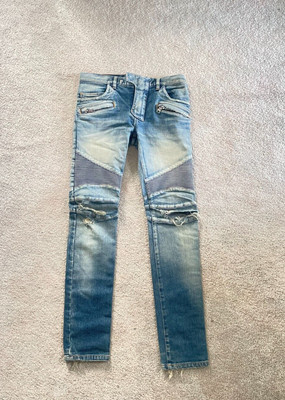 Balmain Paris Ripped Distressed Biker Jeans, Mens, Size 32 | eBay