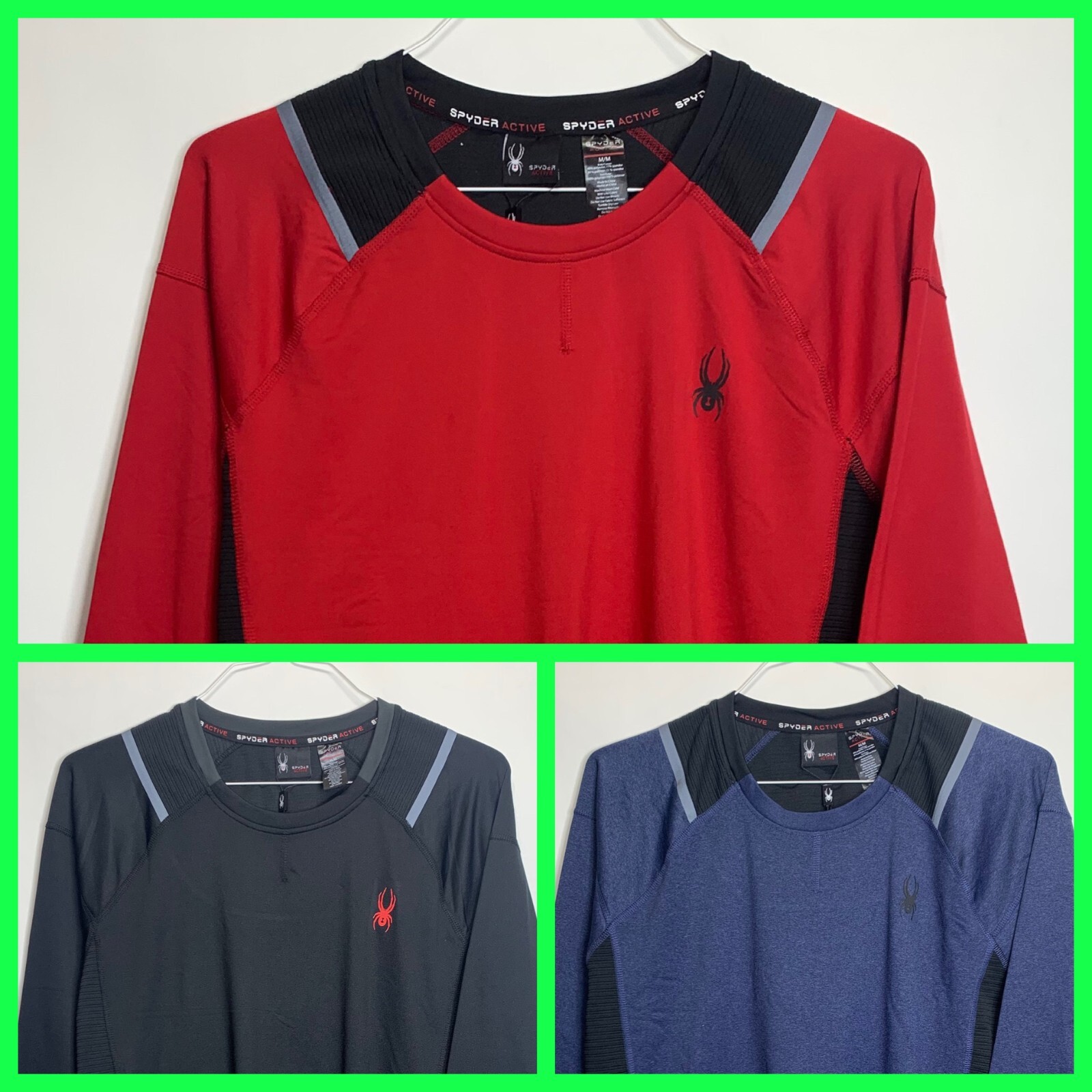 SPYDER Men’s Active Long Sleeve Shirt ~ S M L XL XXL | eBay