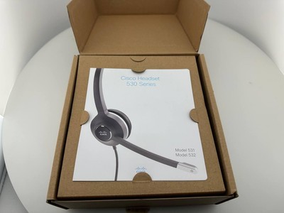 Cisco Headset 531 Headset Wired Single + USB Headset Adapter NEW Open ...