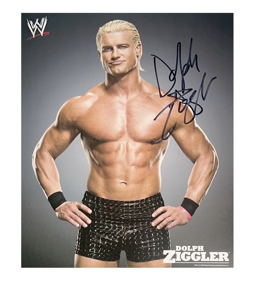 WWE DOLPH ZIGGLER SIGNED 8X10 ORIGINAL WRESTLING PROMO PHOTO VERY RARE ...